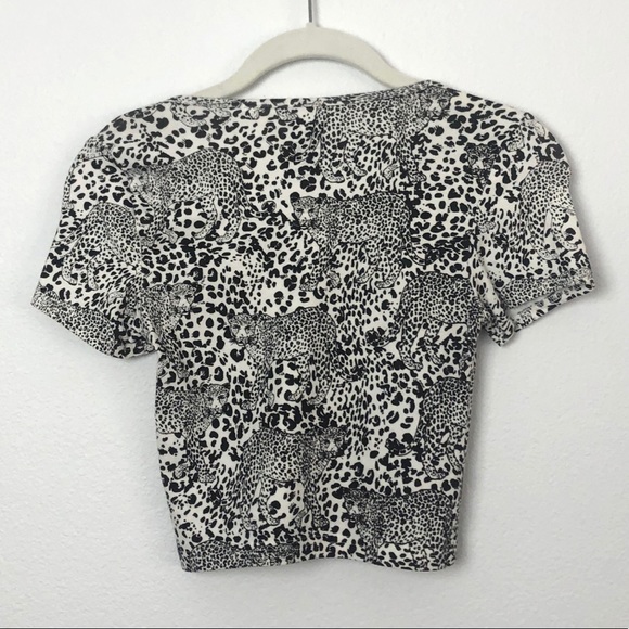 PacSun | Tops | Pacsun Nollie Black White Cheetah Print Crop Top | Poshmark